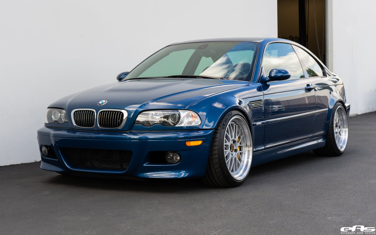 Topaz Blue Metallic E46 M3 - Brembo GT BBK & BBS LMs – european auto source