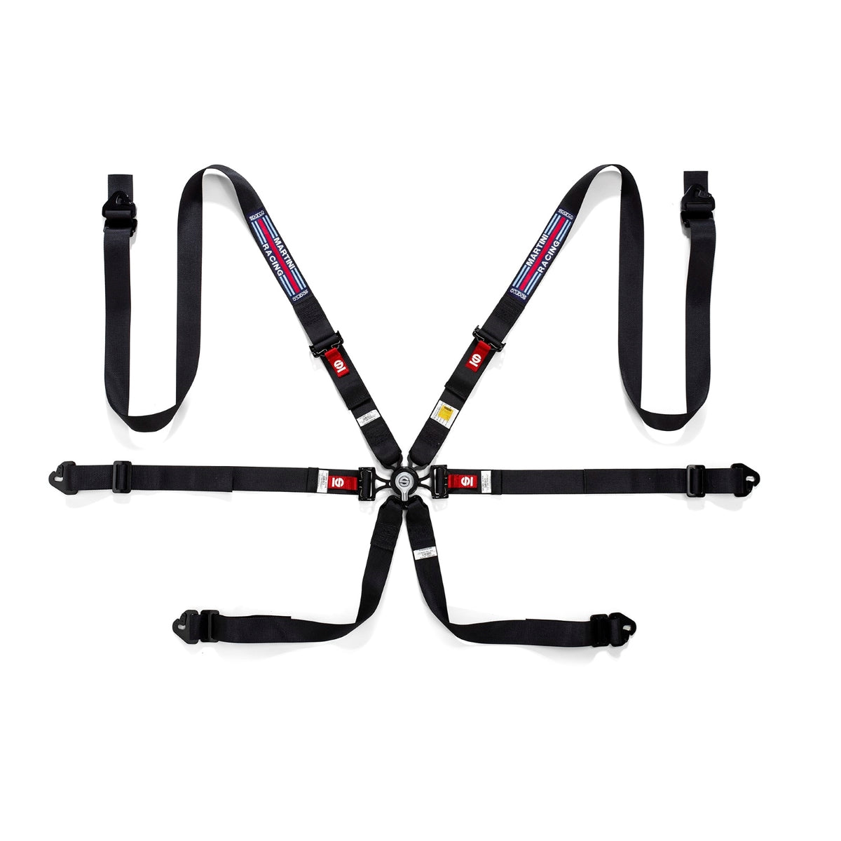 Sparco - 6-Point Martini Racing 2" Pull-Down Harness w/ Steel Adjuster ...